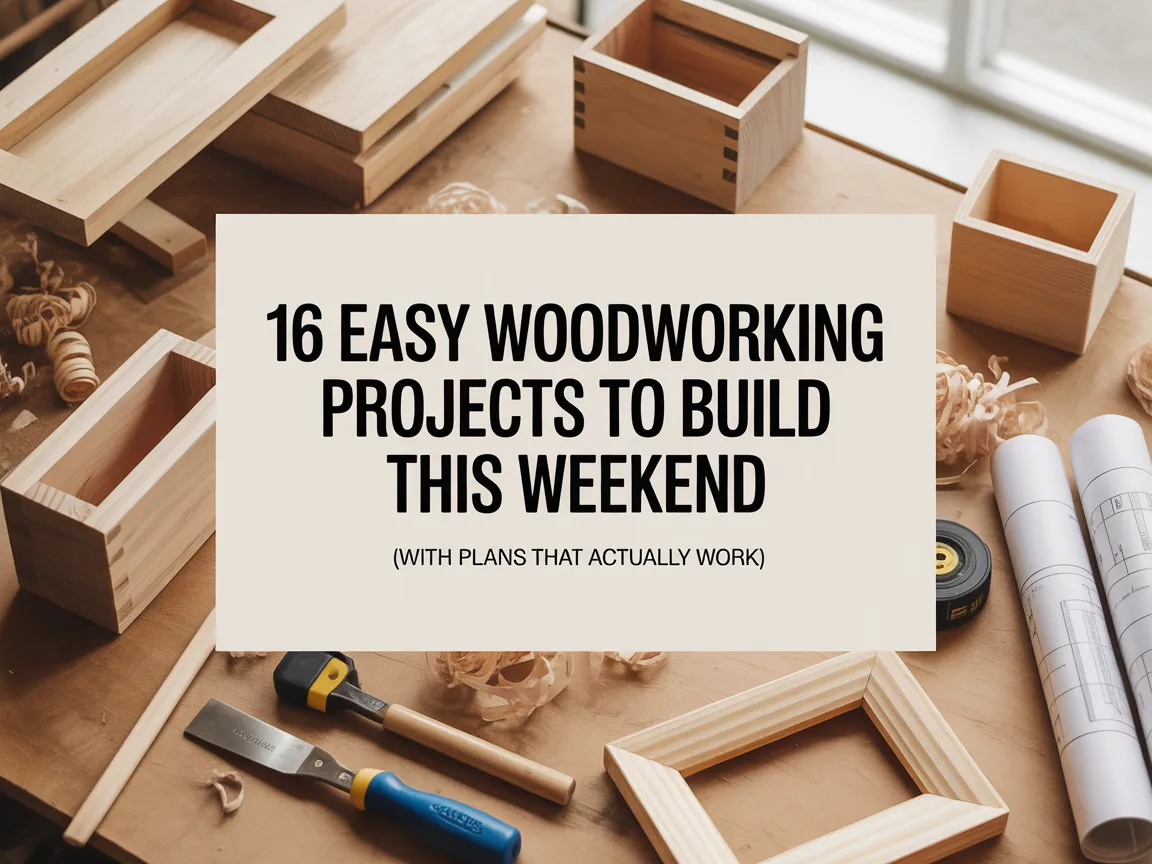 16 Easy Woodworking Projects to Build This Weekend (With Plans That ...